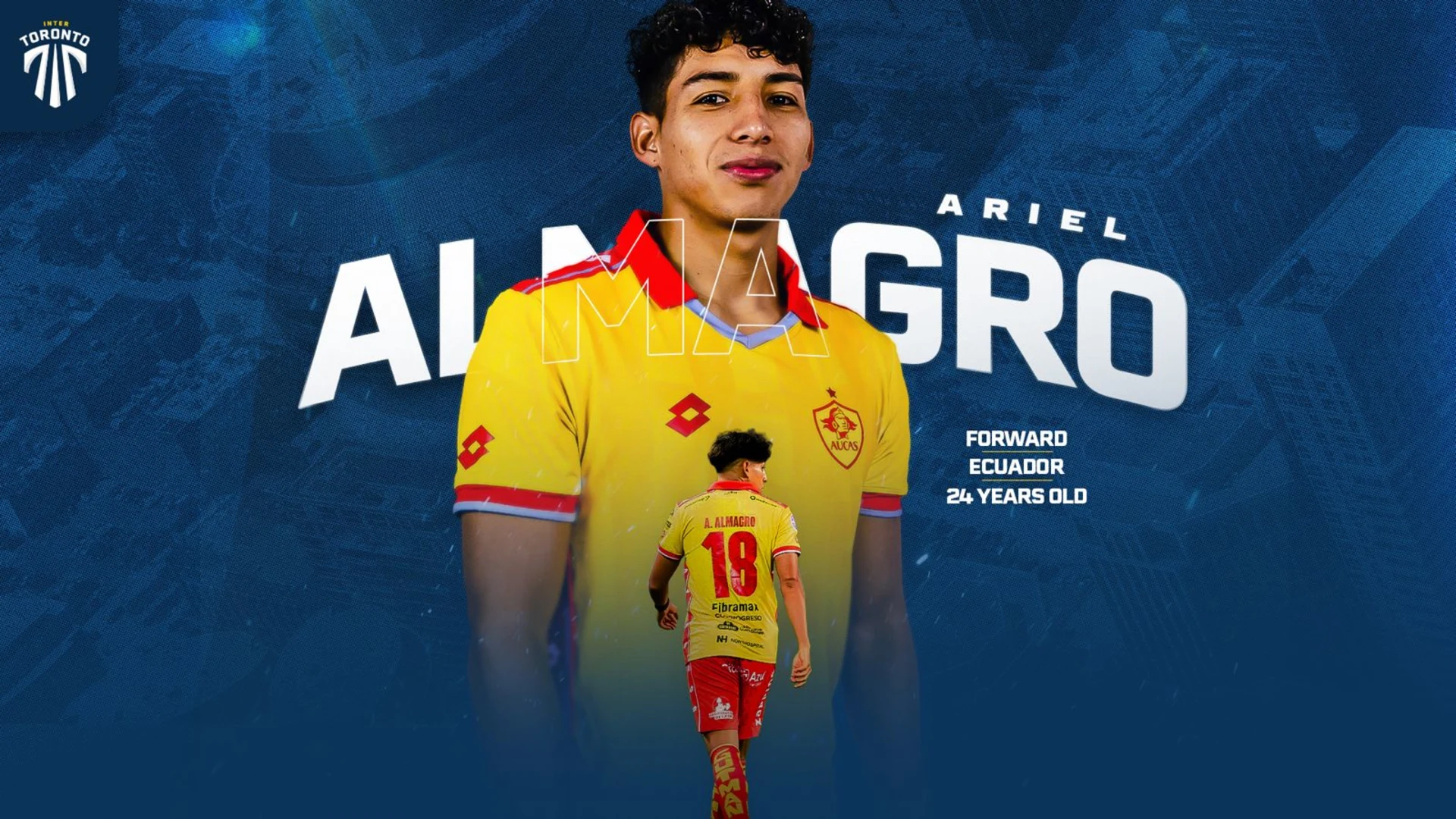 INTER TORONTO FOOTBALL CLUB SIGNS ECUADORIAN WINGER ARIEL ALMAGRO