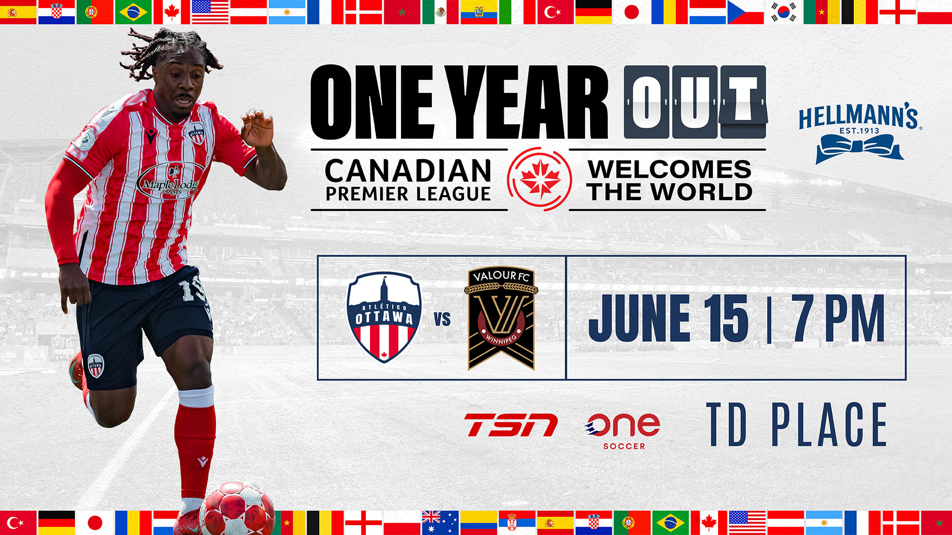 One Year Out - CPL Welcomes the World – June 15 at TD Place